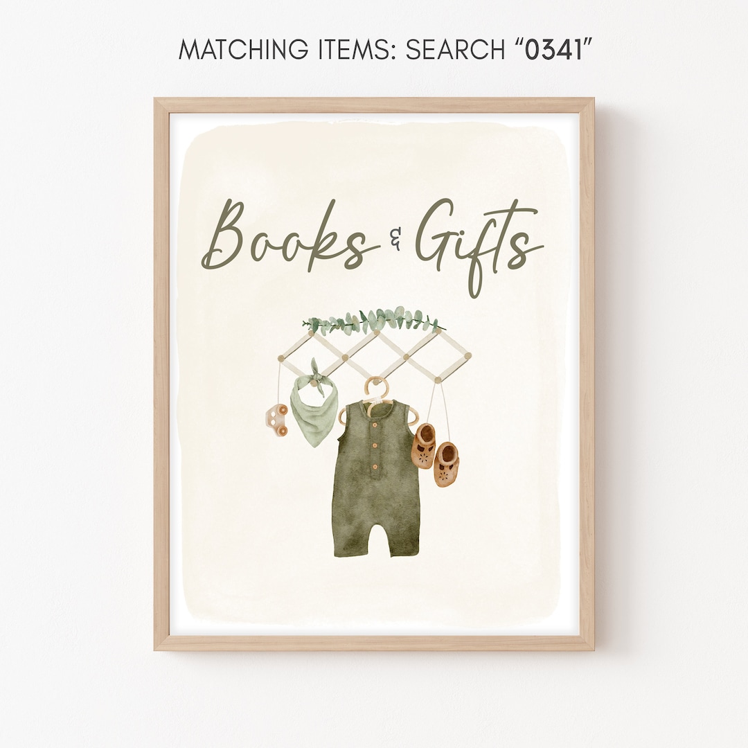 Boho Baby Shower Books and Gifts Sign, Baby Clothes Baby Shower Gifts ...
