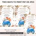 Editable Blue Fall Pumpkin Truck Baby Shower Invitation Bundle, Boy ...