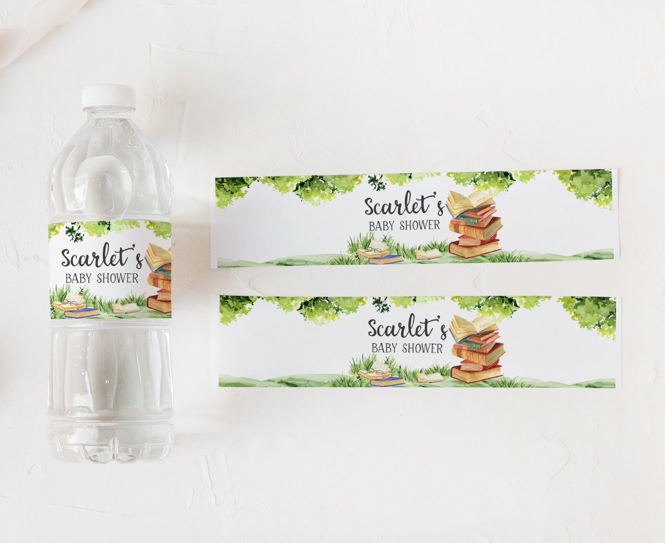 Editable Storybook Baby Shower Water Bottle Labels Chapter | Etsy