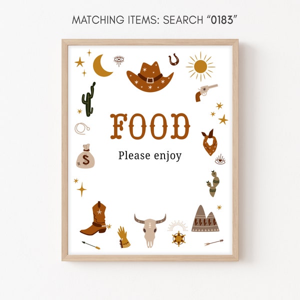 Western Food Label - Etsy
