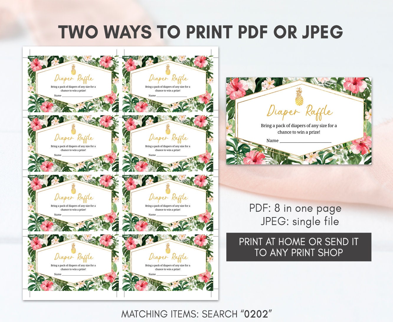 Editable Tropical Pineapple Baby Shower Invitation Set - Etsy