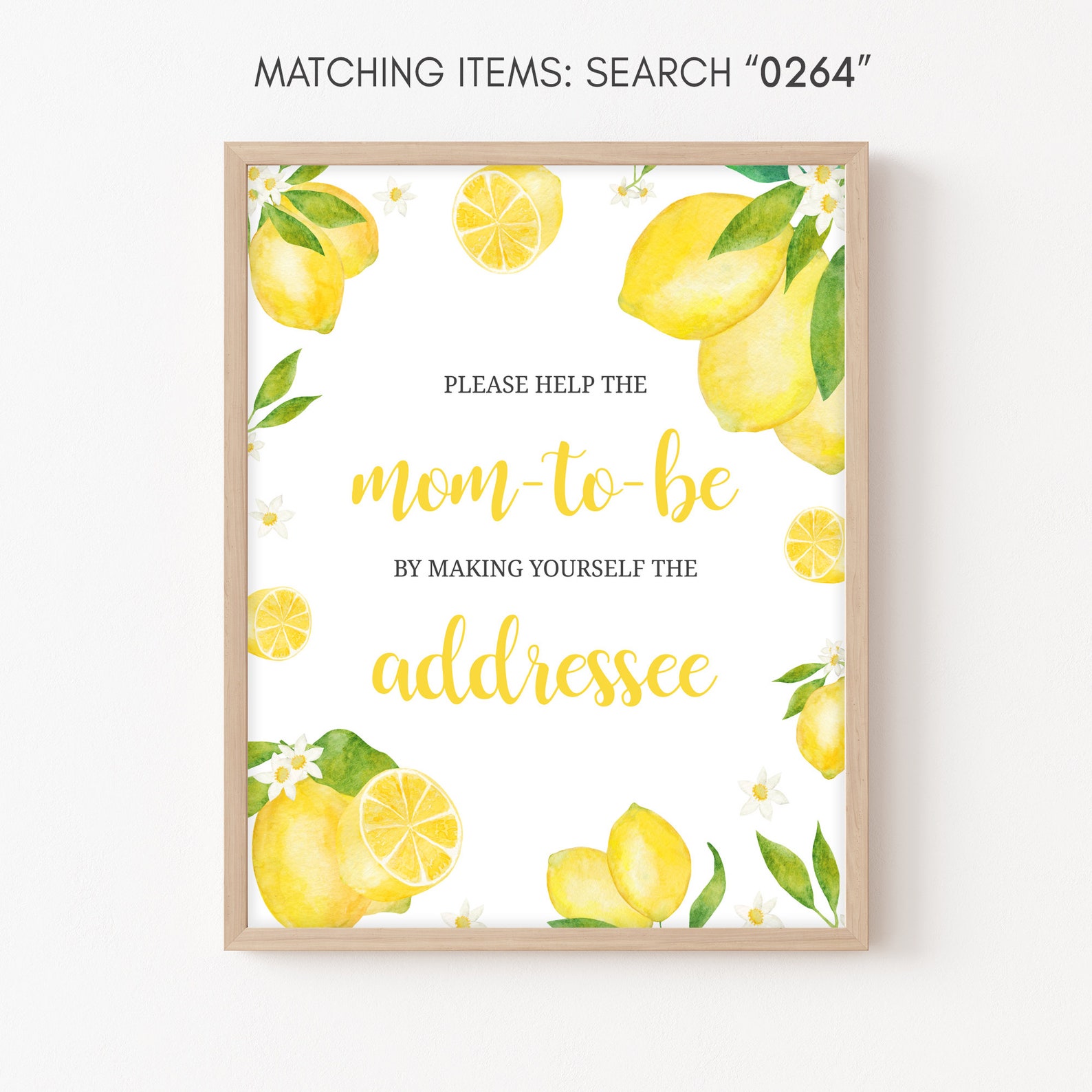 Envelope Station Sign Lemon Baby Shower Citrus Summer Baby - Etsy