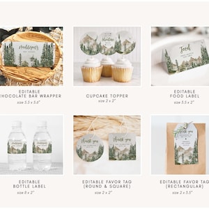 Editable Let the Adventure Begin Baby Shower Bundle, Woodland Baby ...