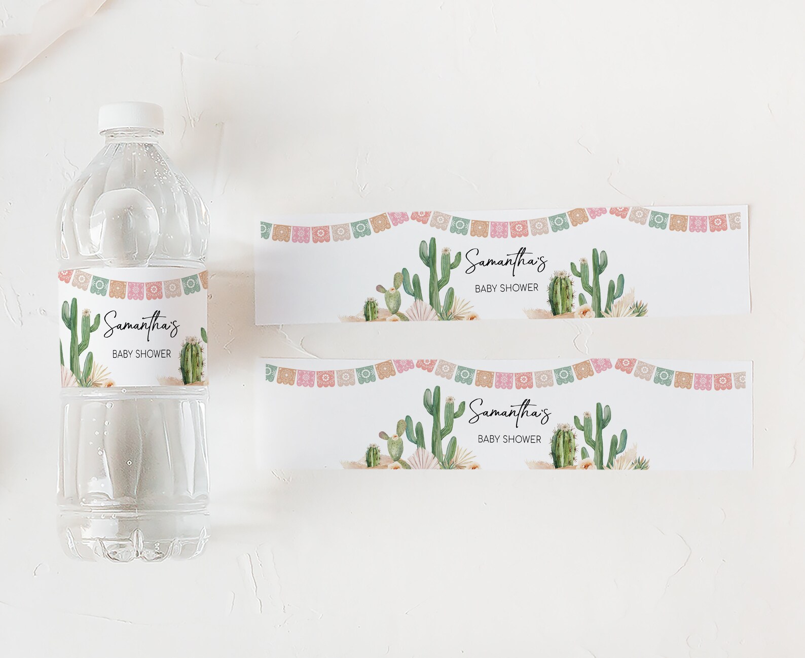 Editable Boho Mexican Baby Shower Bottle Label, Taco Bout a Baby Fiesta ...
