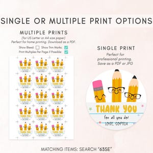 Editable Teacher Appreciation Tags, Pencil Teacher Appreciation Week ...