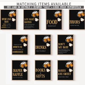 Late Night Diapers Sign Beer and Diaper Party Baby Shower, Dad Baby ...