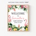 Editable Flamingo Baby Shower Welcome Sign, Aloha Baby Tropical Baby ...