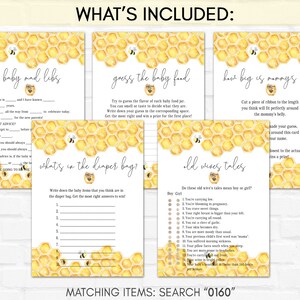 Honey Bee Baby Shower Games Bumble Bee Shower Game Bundle - Etsy