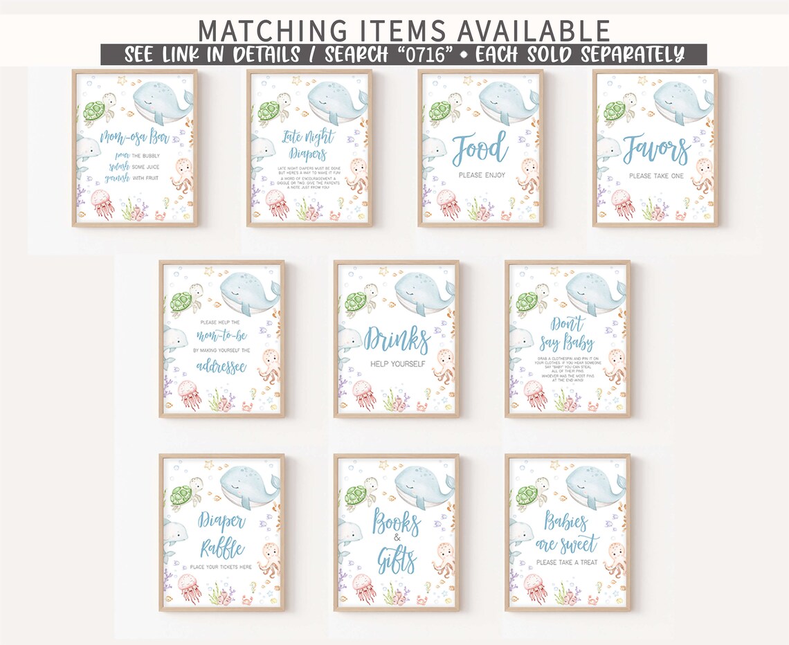 Editable Under the Sea Baby Shower Bottle Label, Neutral Nautical Baby ...