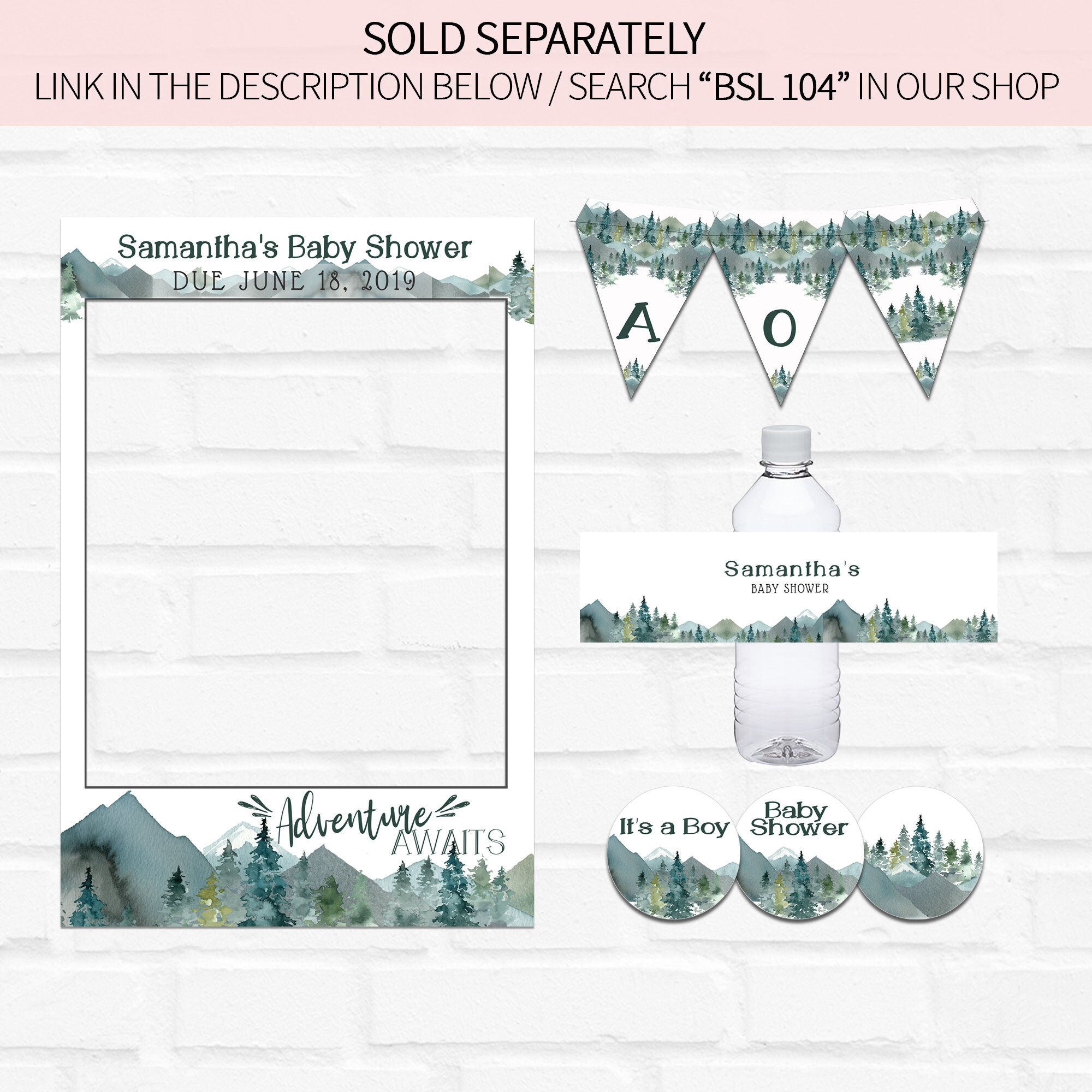 Editable Adventure Baby Shower Invitation Adventure Awaits | Etsy