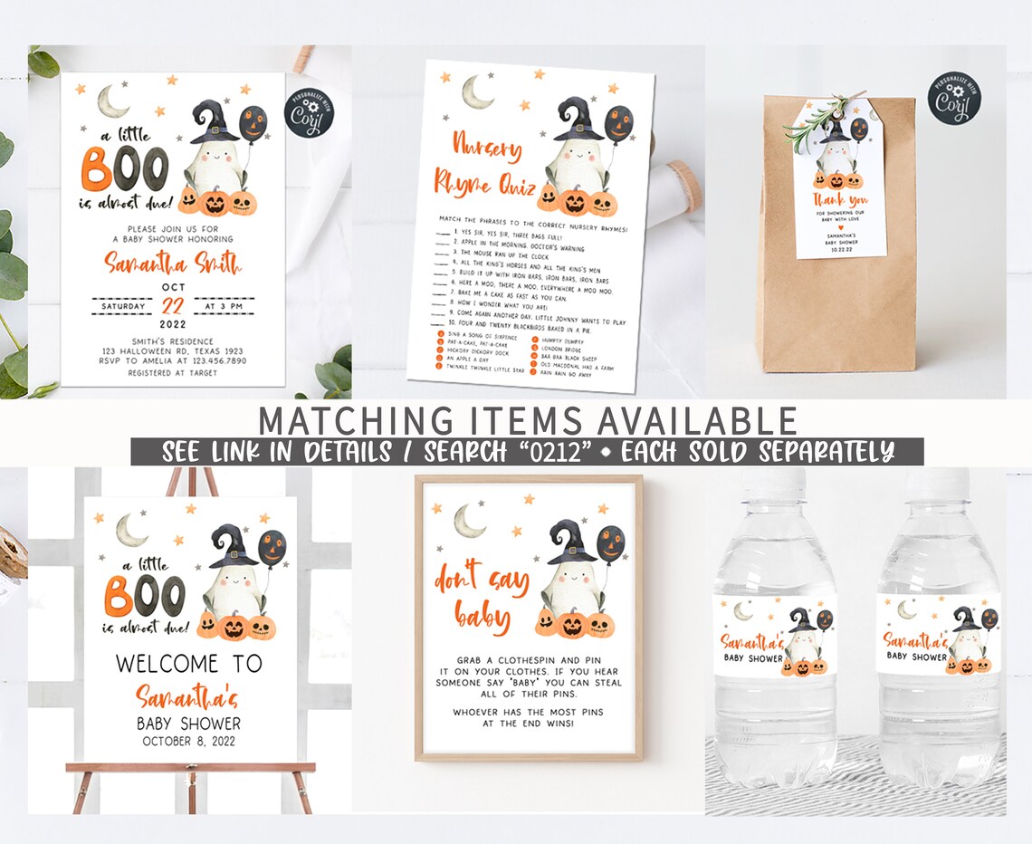 A Little Boo Baby Shower Welcome Sign Halloween Baby Welcome - Etsy