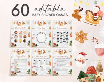 Winter Baby Shower Game Package 8 Printable Winter Baby - Etsy