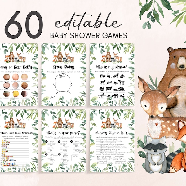 Woodland Baby Shower - Etsy