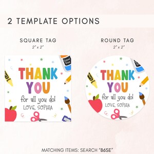 Editable Teacher Appreciation Tags, Appreciation Thank You Tags ...