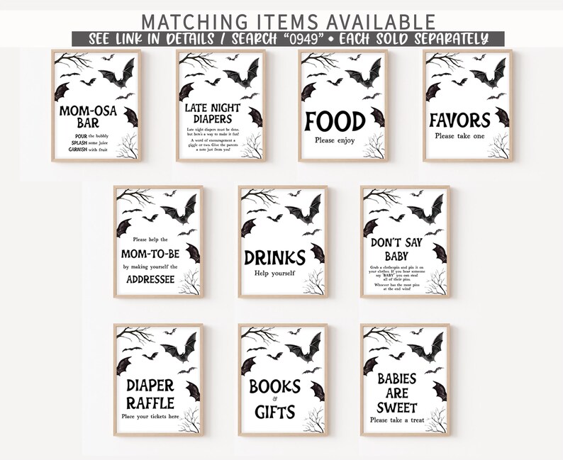 Editable We're Going Batty Halloween Baby Shower Invitation Bundle ...