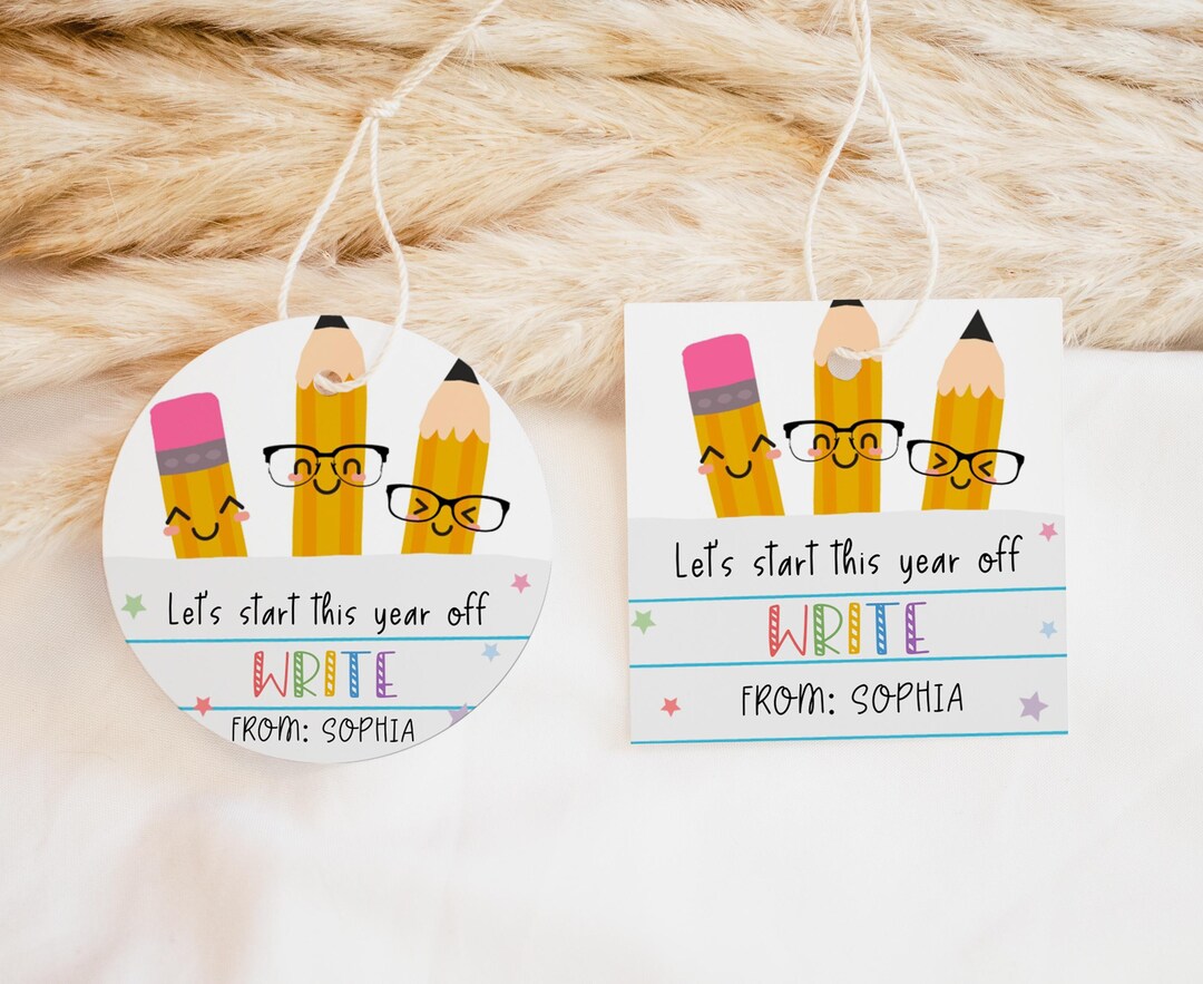 Editable Back to School Tag, 1st Day of School Teacher Gift Tag, Start ...