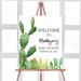 Cactus Baby Shower Welcome Sign Succulent Baby Shower Welcome Sign ...