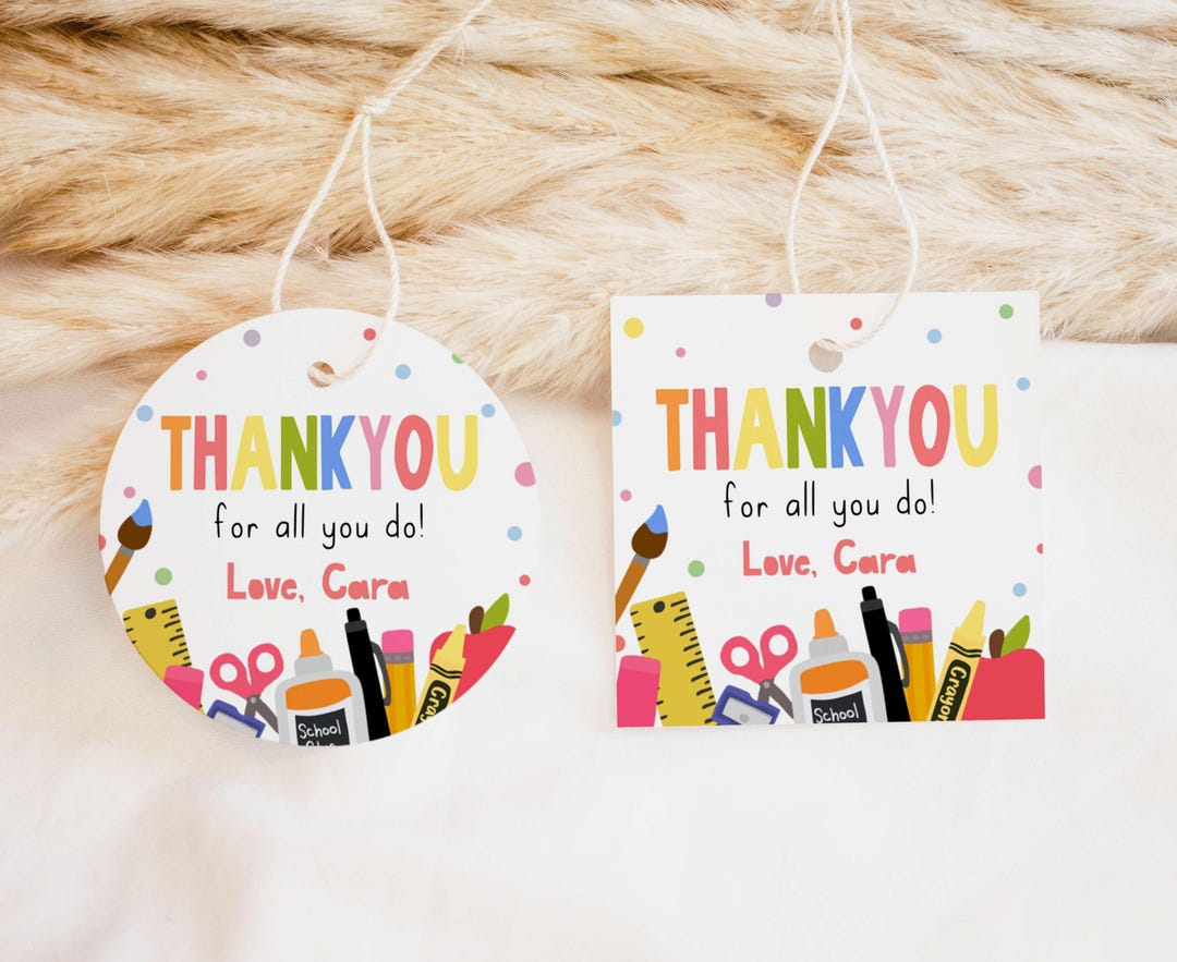 Editable Teacher Appreciation Tags, It's No Supplies You're Amazing ...