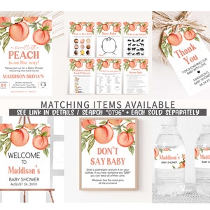 Babies Are Sweet Signs Peach Baby Shower, A Sweet Little Peach Baby ...