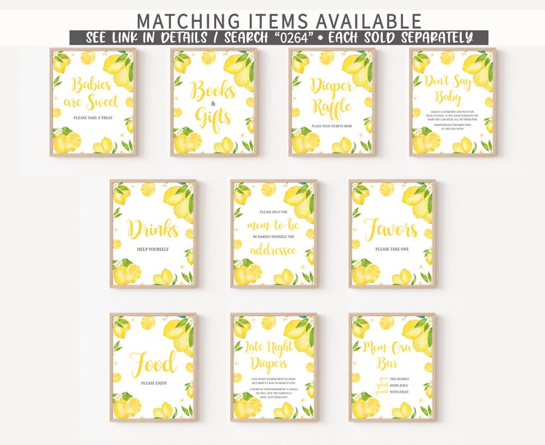Editable Lemon Baby Shower Favor Tags Citrus Summer Baby Shower Gift ...