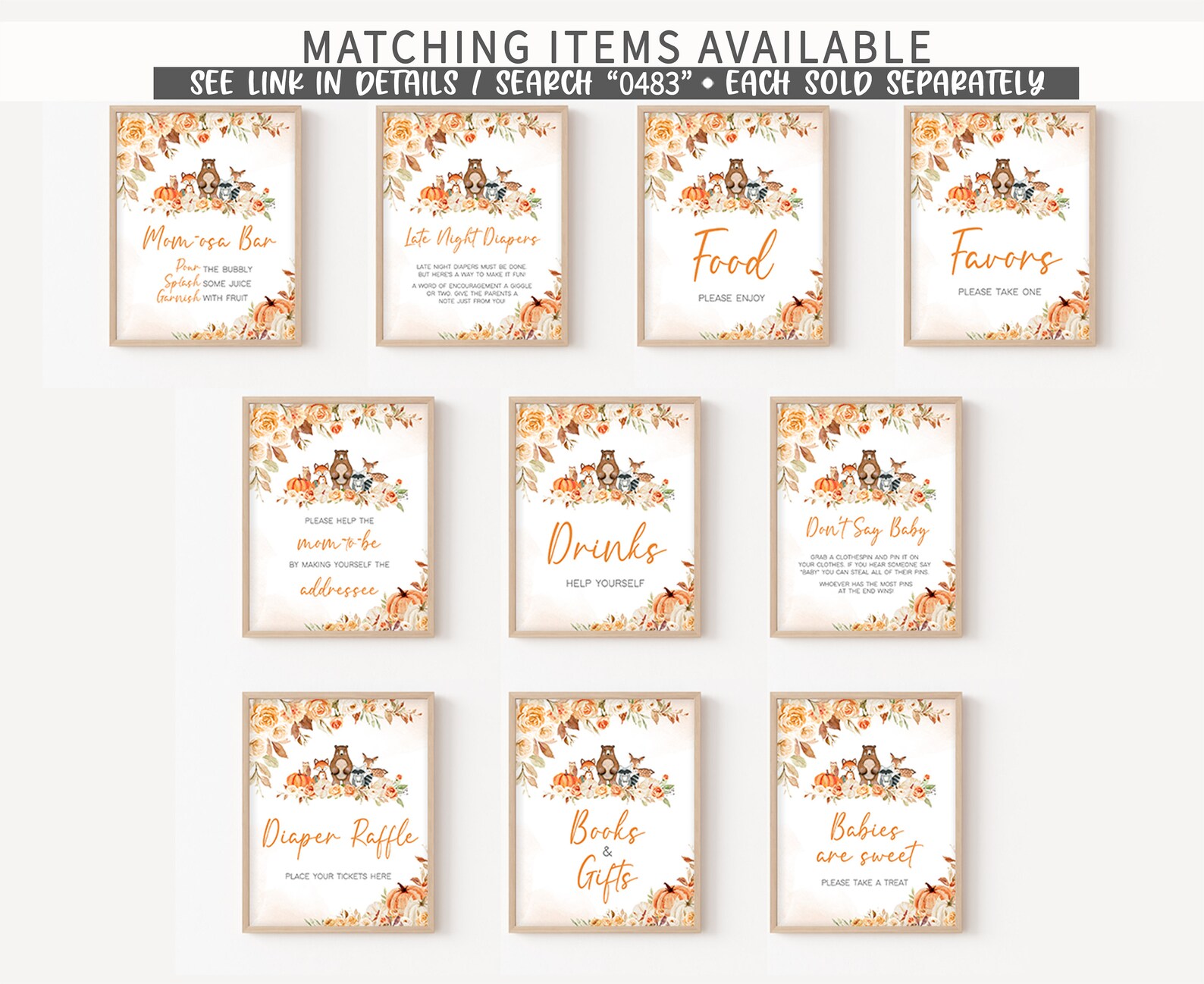 Editable Fall Woodland Baby Shower Due Date Calendar, Woodland Floral ...