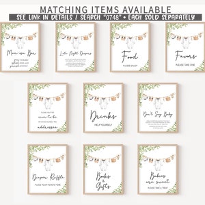 Editable Baby Clothes Baby Shower Welcome Sign, Boho Baby Shower ...