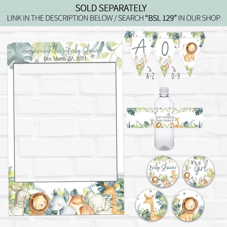 Virtual Baby Shower Games Safari Virtual Baby Shower Games - Etsy