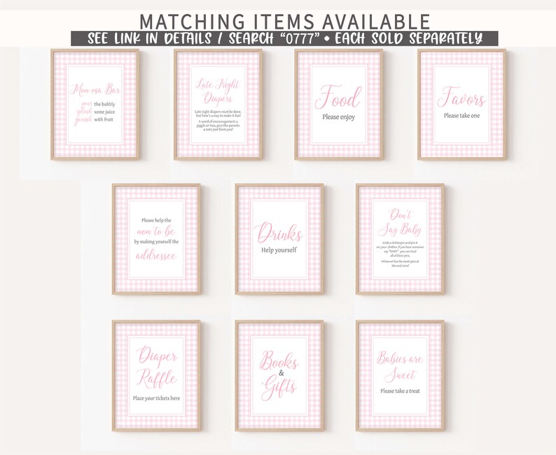Editable Pink Gingham Baby Shower Due Date Calendar, Girl Picnic Baby ...