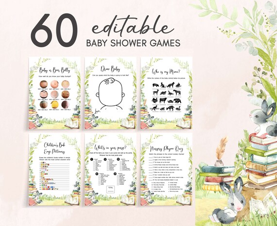 Juegos De Baby Shower De Cuentos Plantillas De Tarjetas Para Baby