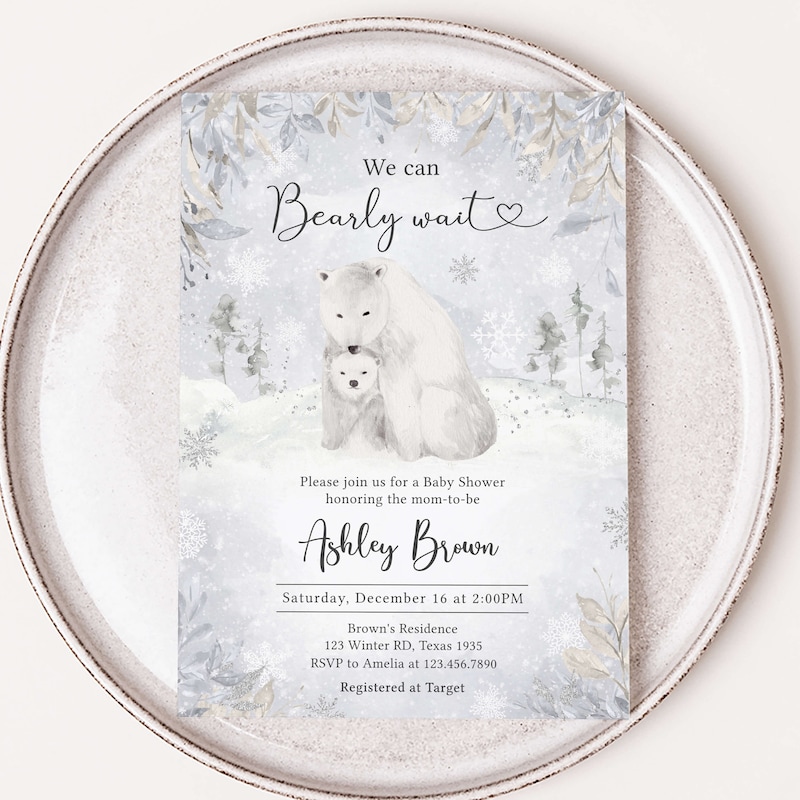 Polar Bear Baby Shower - Etsy