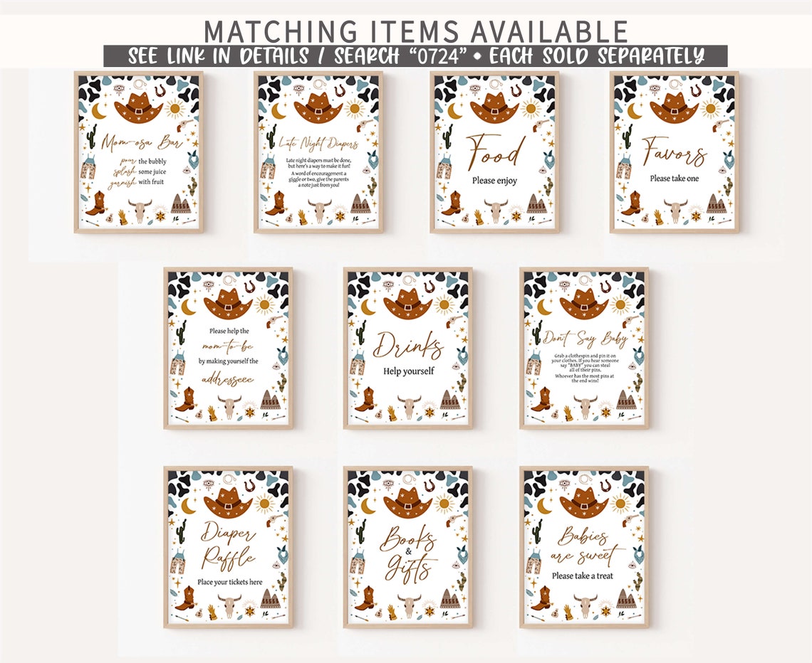 Editable Little Cowboy Baby Shower Due Date Calendar, Boy Wild West ...