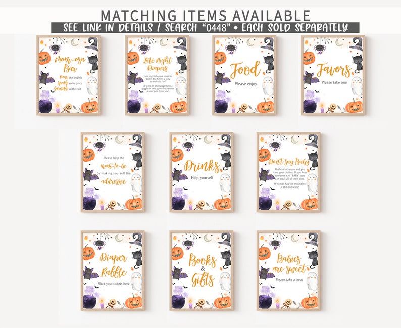 Editable Halloween Baby Shower Due Date Calendar, Gender Neutral ...