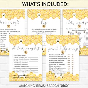 Honey Bee Baby Shower Games Bumble Bee Shower Game Bundle - Etsy