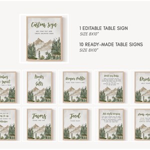 Editable Let the Adventure Begin Baby Shower Bundle, Woodland Baby ...