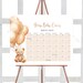Editable Brown Bear Baby Shower Due Date Calendar, Teddy Bear Balloon ...