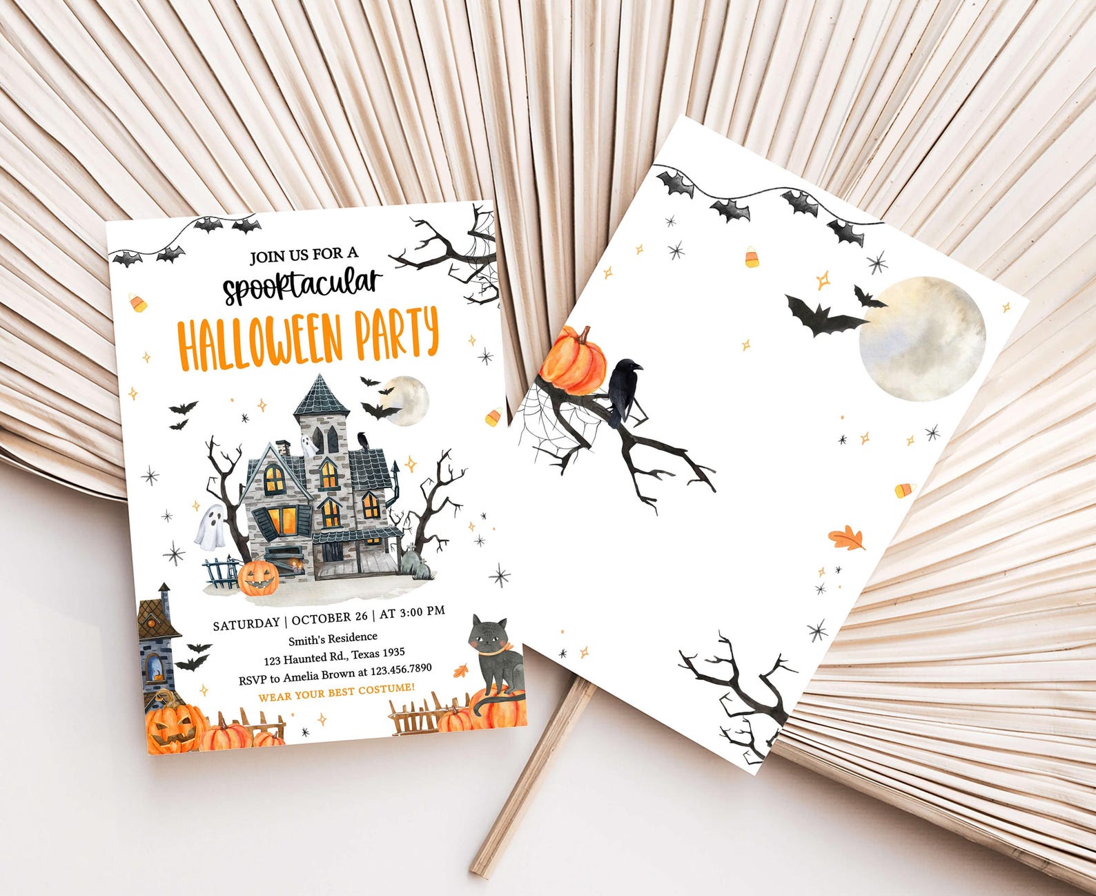 Editable Spooktacular Party Invitation, Adult Halloween Invitation ...