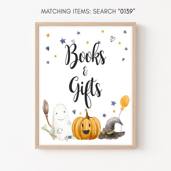 Little Boo Baby Shower Books and Gifts Sign Halloween Baby - Etsy