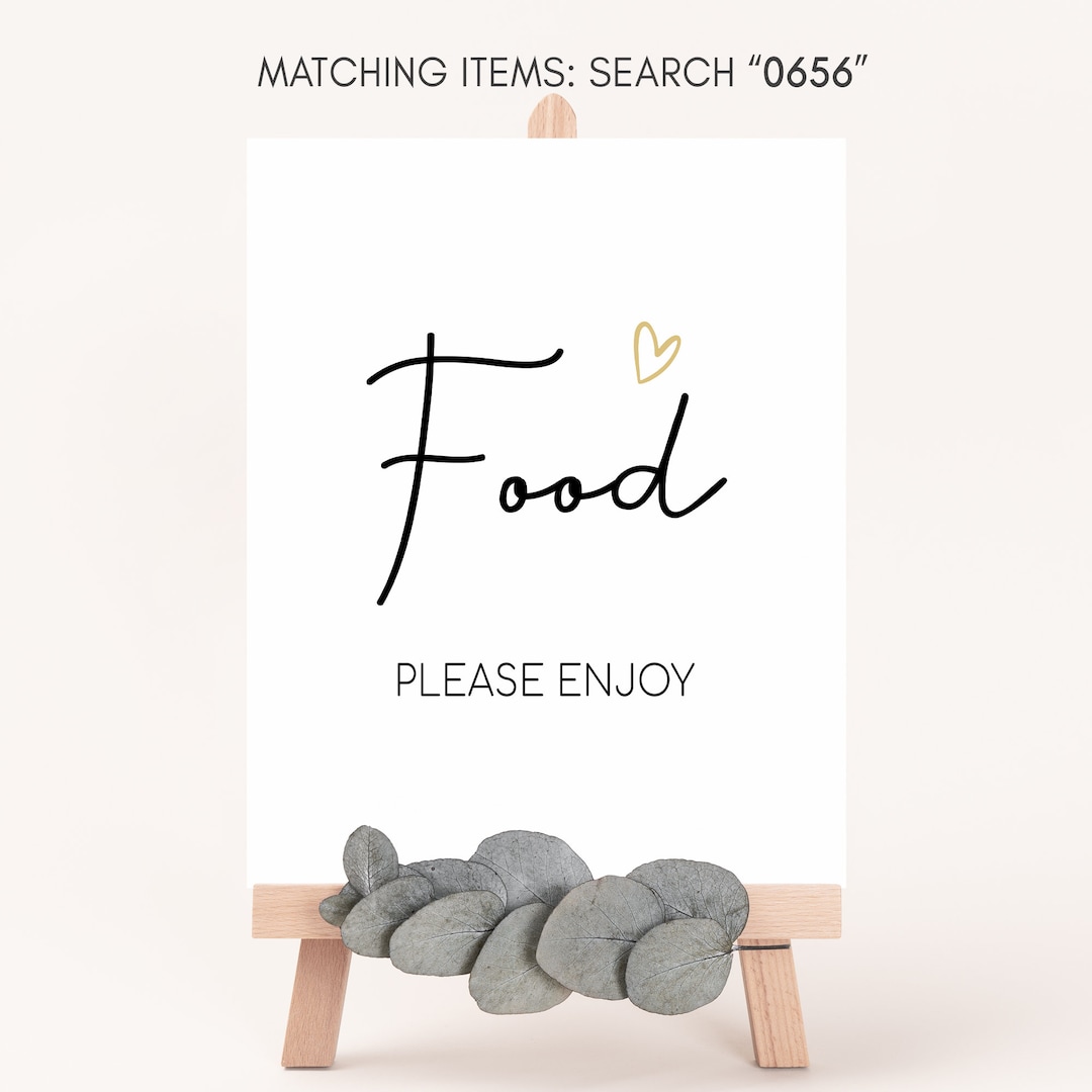 Minimalist Baby Shower Food Sign, Modern Boho Baby Shower Foods Table ...