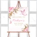 Editable Boho Butterfly Baby Shower Welcome Sign Pink - Etsy