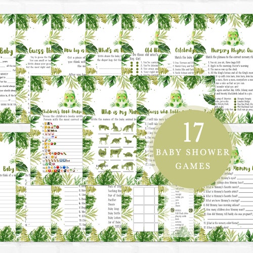 Dinosaur Baby Shower Games Bundle Dino Baby Shower Game Pack - Etsy