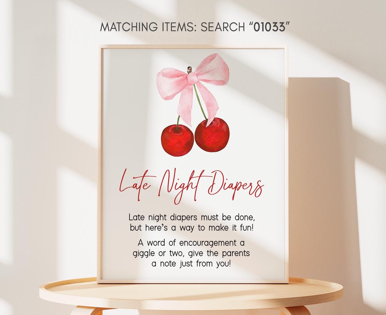 Editable Cherry Baby Shower Table Sign, Cherry on Top Coquette Baby ...