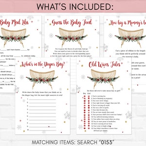 Santa Baby Winter Baby Shower Games Bundle Christmas Baby - Etsy