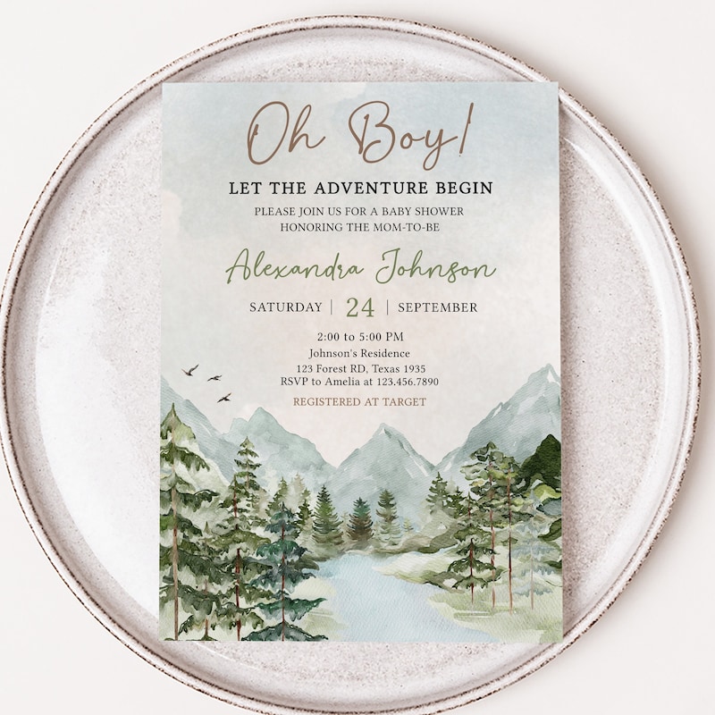Adventure Baby Shower Invitation - Etsy