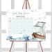 Editable Blue Nautical Baby Shower Due Date Calendar, Ahoy It's a Boy ...