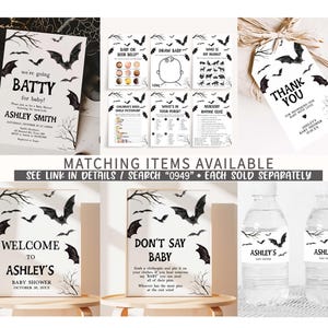 Envelope Station Sign We're Ging Batty Halloween Baby Shower, Bats ...