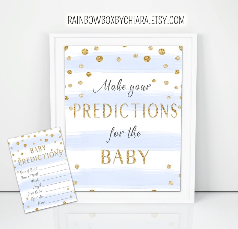 Baby Sprinkle Sign Predictions for the Baby Sign Gold - Etsy