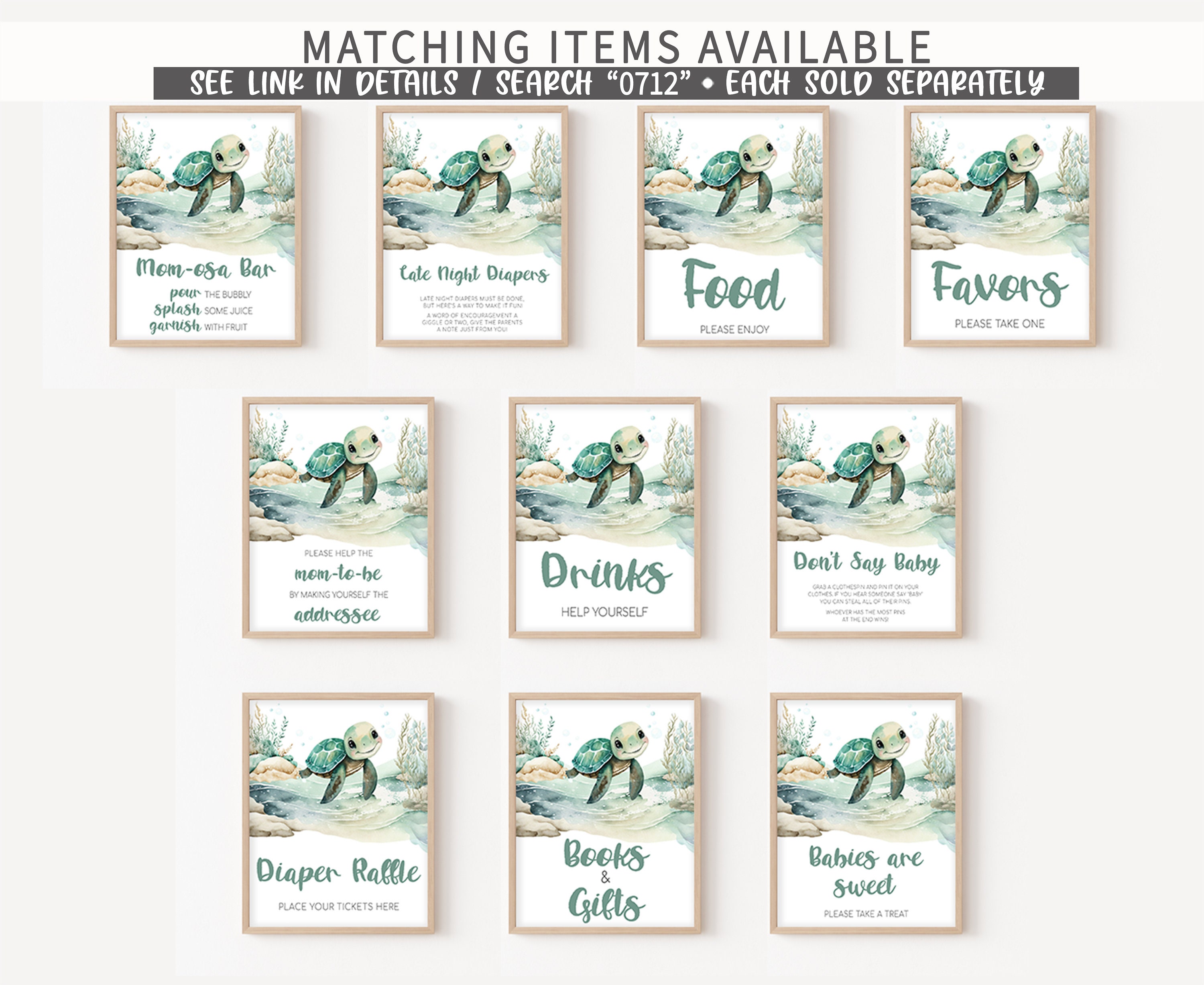 Editable Sea Turtle Baby Shower Due Date Calendar, Under the Sea Baby ...