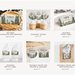 Editable Let the Adventure Begin Baby Shower Bundle, Woodland Baby ...