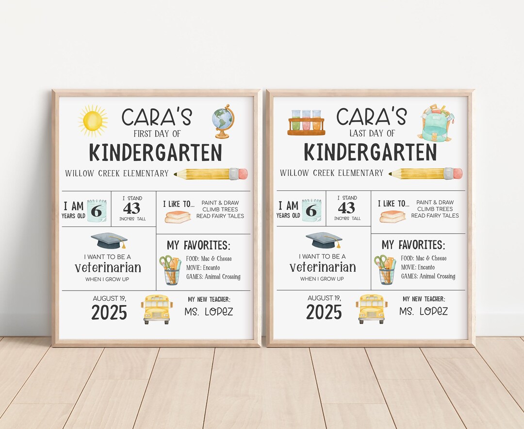 Editable Back to School Sign, First Day of School Sign, Printable ...