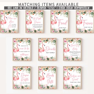 Editable Pink Flamingo Baby Shower Due Date Calendar, Floral Tropical ...